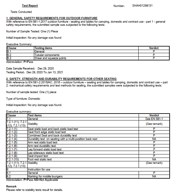 家具产品测试 - 杭州赛维质量技术服务有限公司